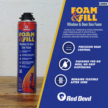 Foam & Fill® Window and Door Polyurethane Gun Foam Sealant